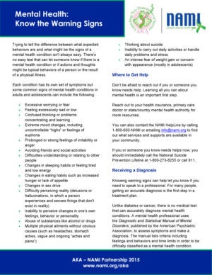 Mental Health: Know The Warning Signs - PsychU