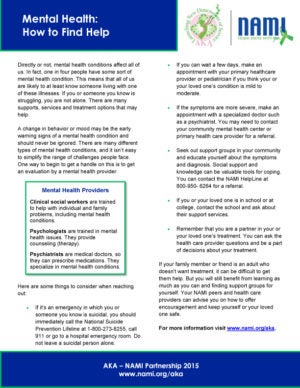 Mental Health: How To Find Help - PsychU